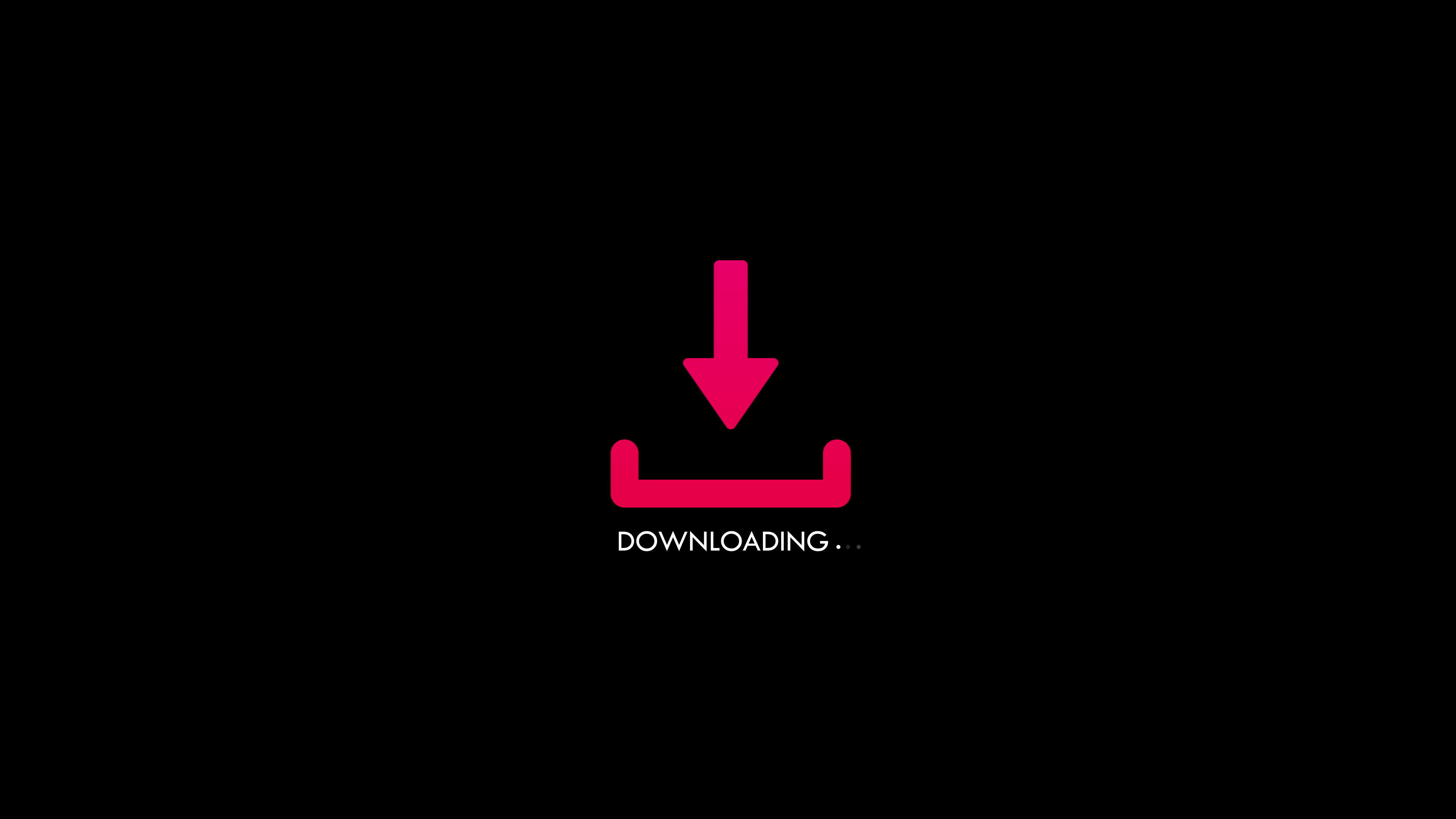 Download icon motion graphic animation. Loading icon with technology ...