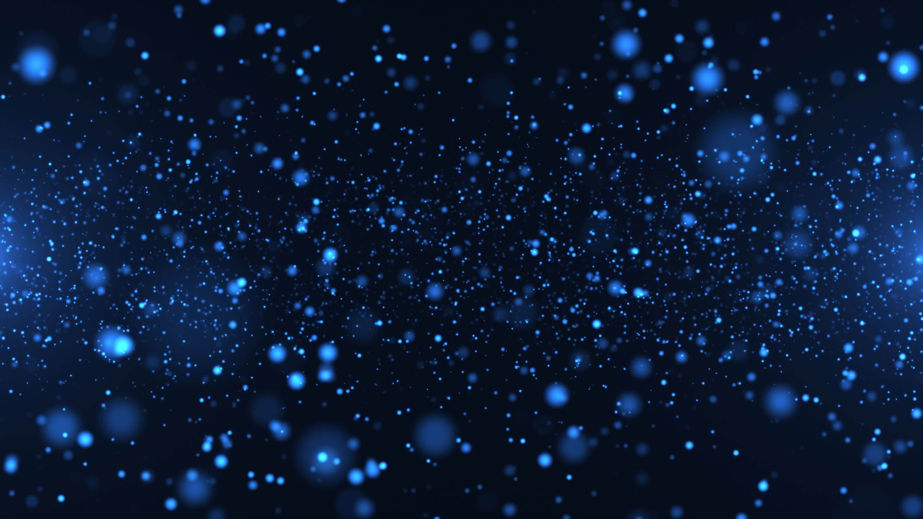 Animation Of Abstract Glowing Glitter Particles Flight Of Bright Dots