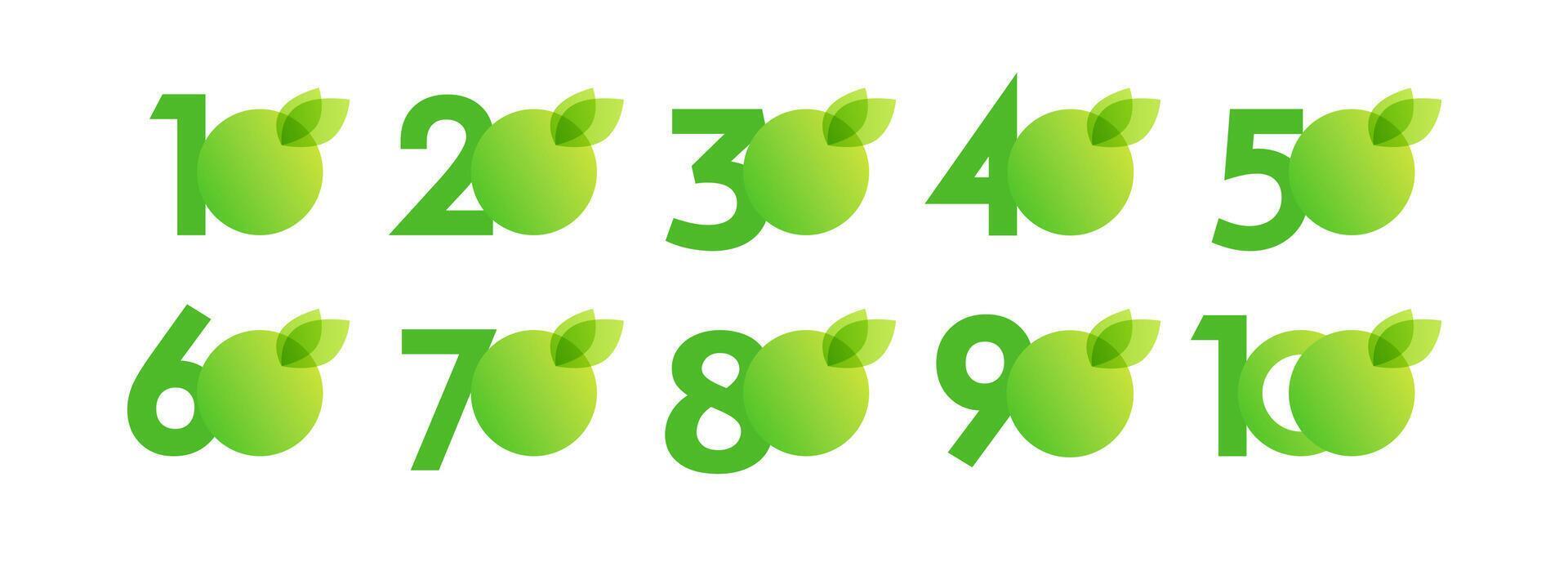 Fruit Numbers Vector Art, Icons, and Graphics for Free Download