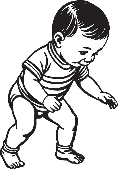 Toddler Walking Vector Art, Icons, and Graphics for Free Download
