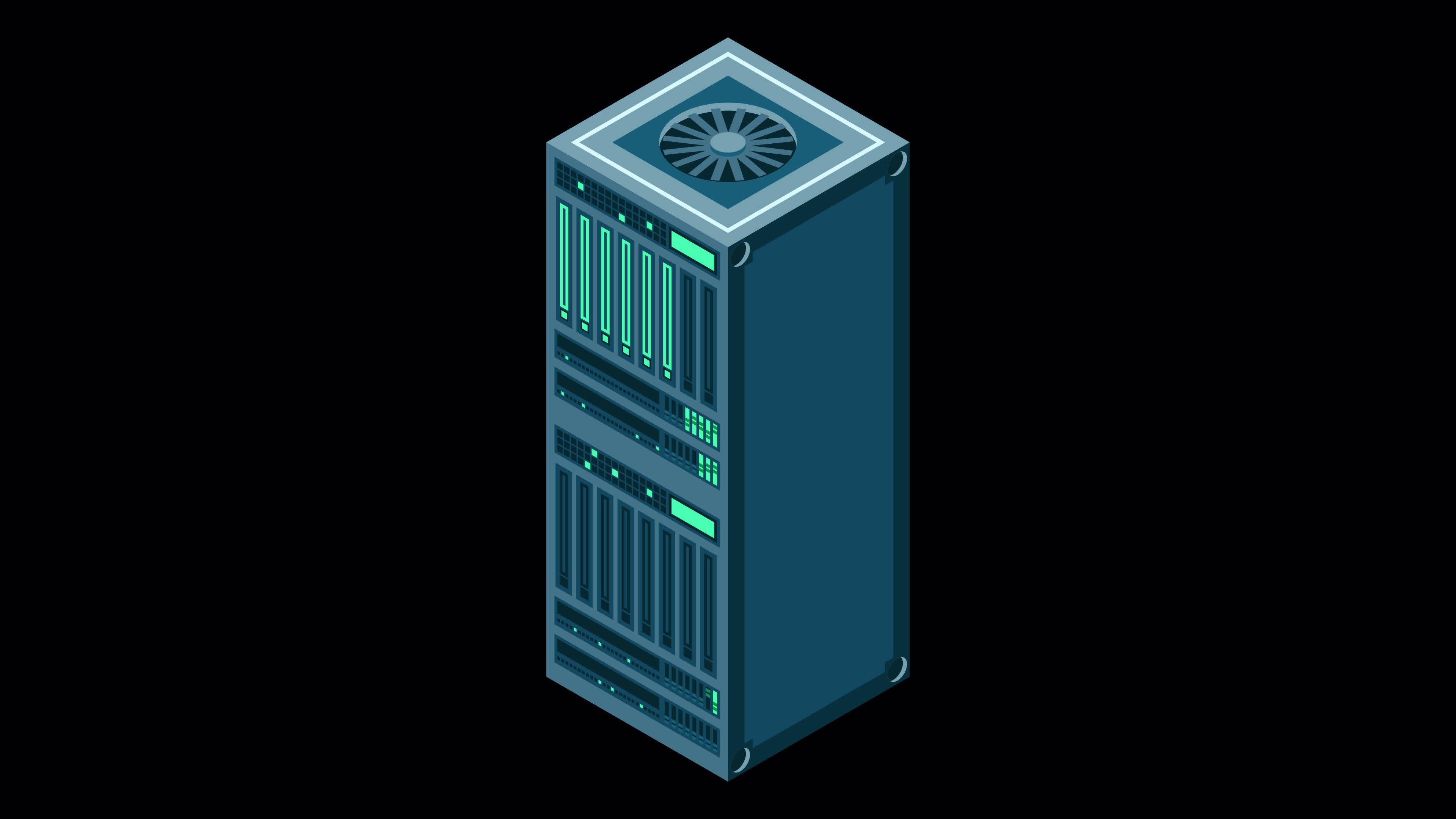 Isometric Server Animation Network Server Room 3d Computer Equipment