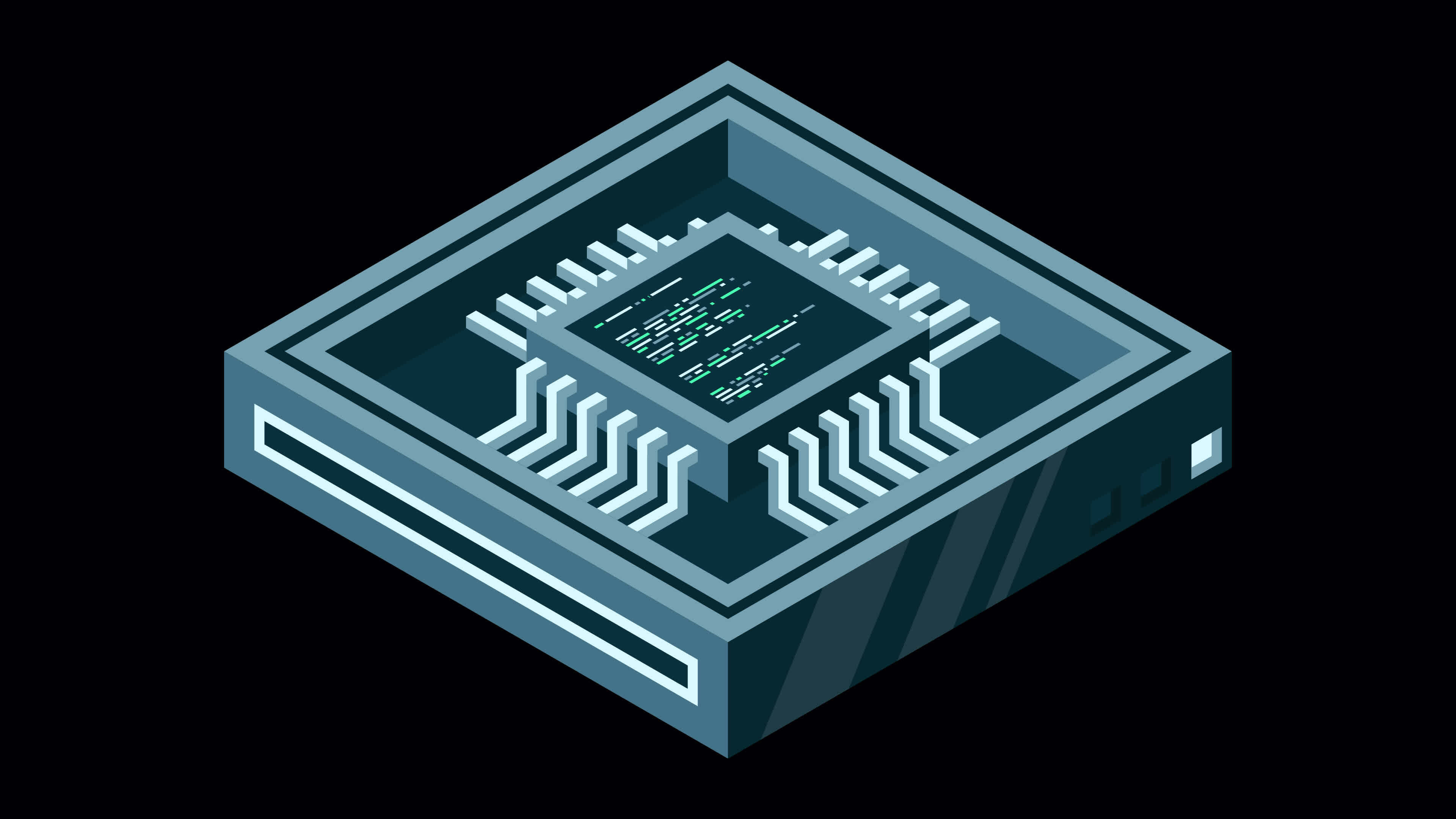 Isometric futuristic server animation. Isometric database or data ...