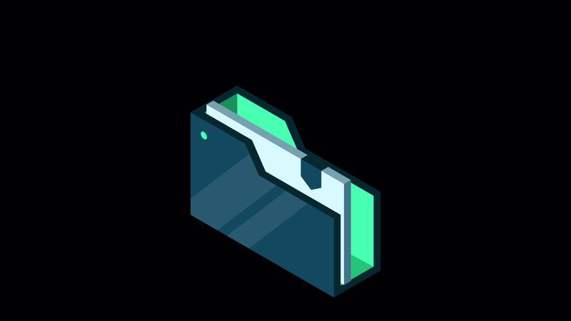 Isometric folder with documents animation. Document folder isometric. Archive containing ...