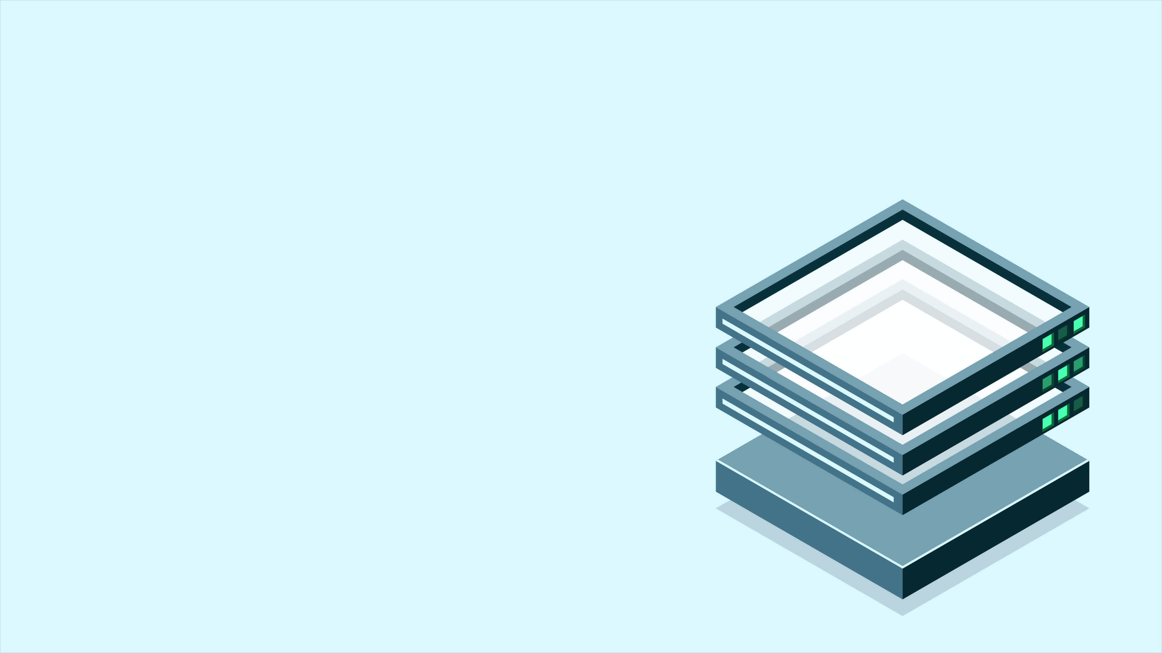 Isometric Futuristic Server Animation Isometric Database Or Data Center Abstract Blockchain