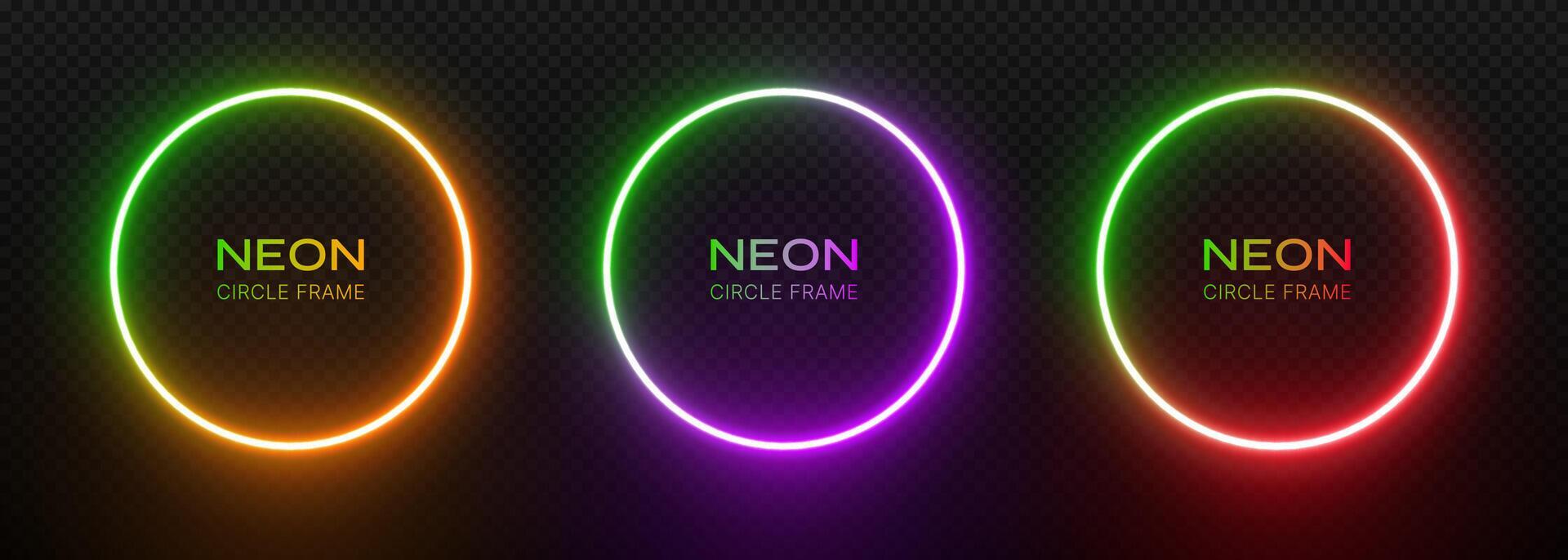 Neon Circle Frame Vector Art, Icons, and Graphics for Free Download