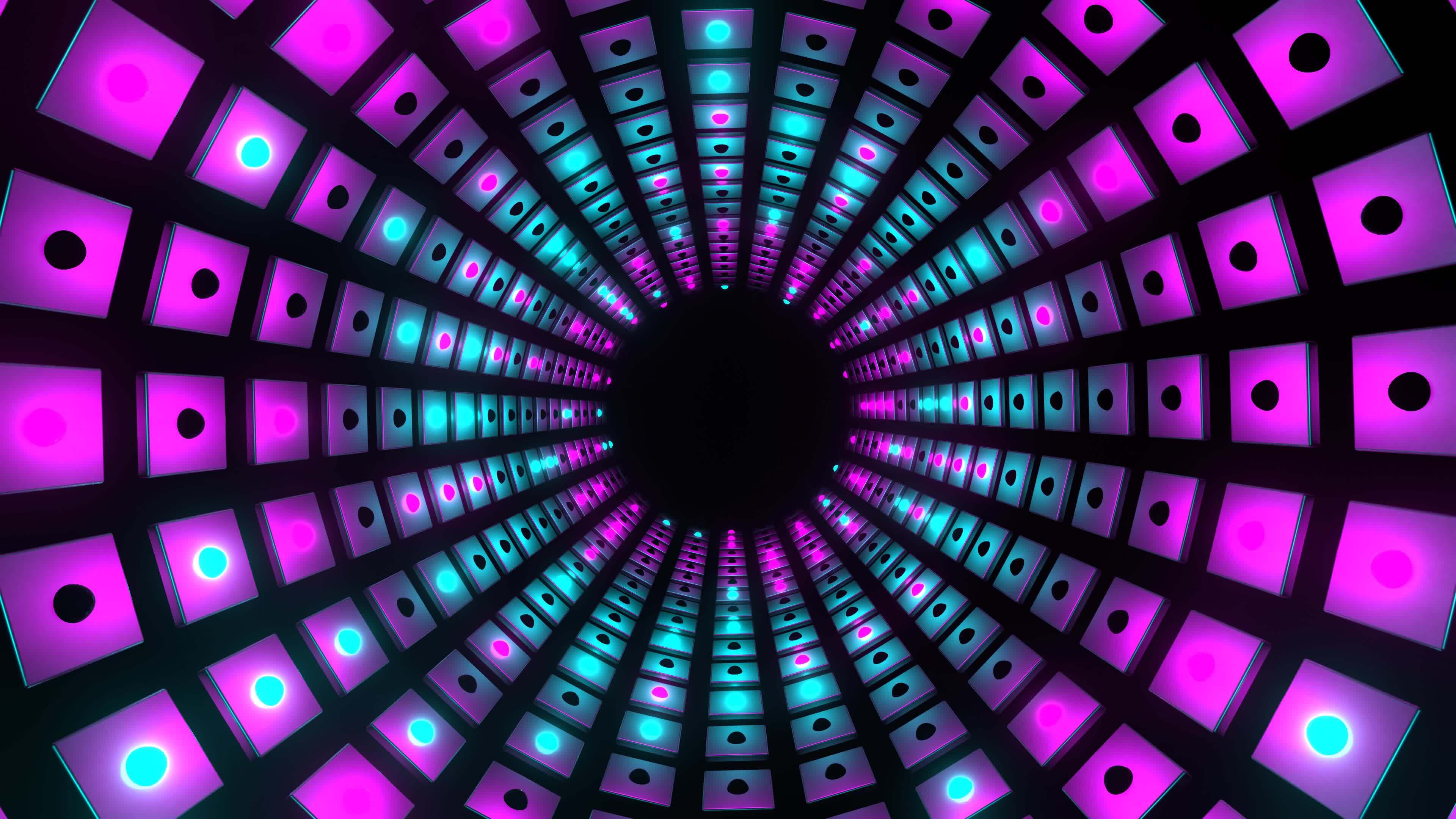 Cyan and Pink Strobe Square Elements Tunnel Background VJ Loop in 4K 45368446 Stock Video at ...