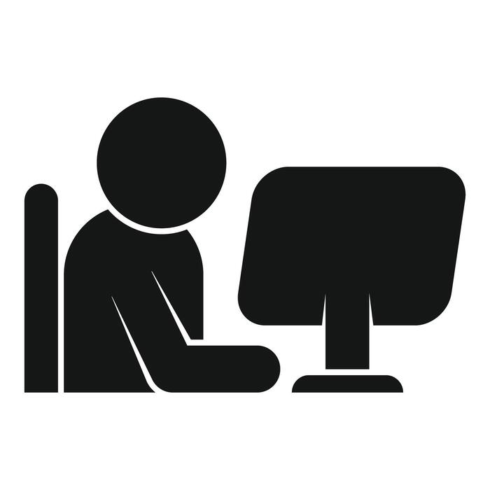 Computer Worker Icon Vector Art, Icons, and Graphics for Free Download