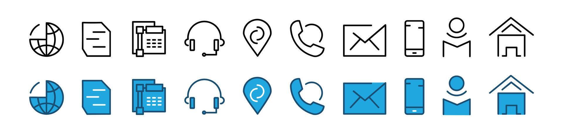 Contact Symbols Pack Vector Art, Icons, and Graphics for Free Download