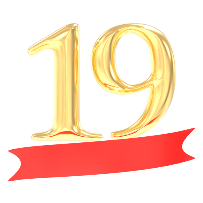 Number 19 PNGs for Free Download