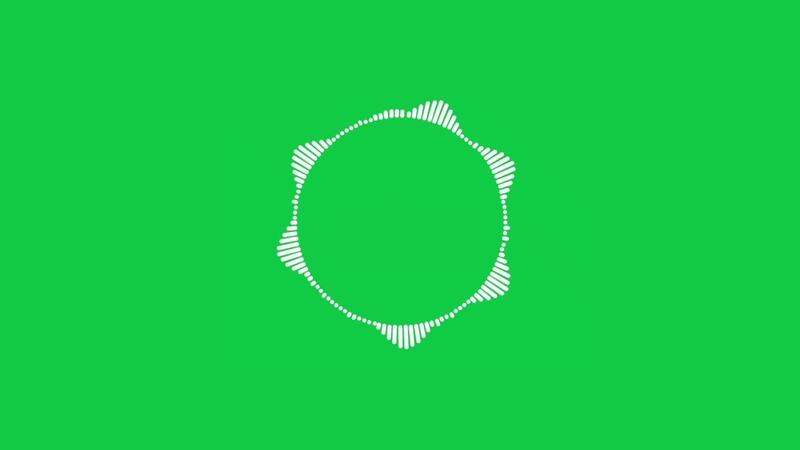 Music audio circular spectrum visualizer loop animation on green screen background 45583262 ...