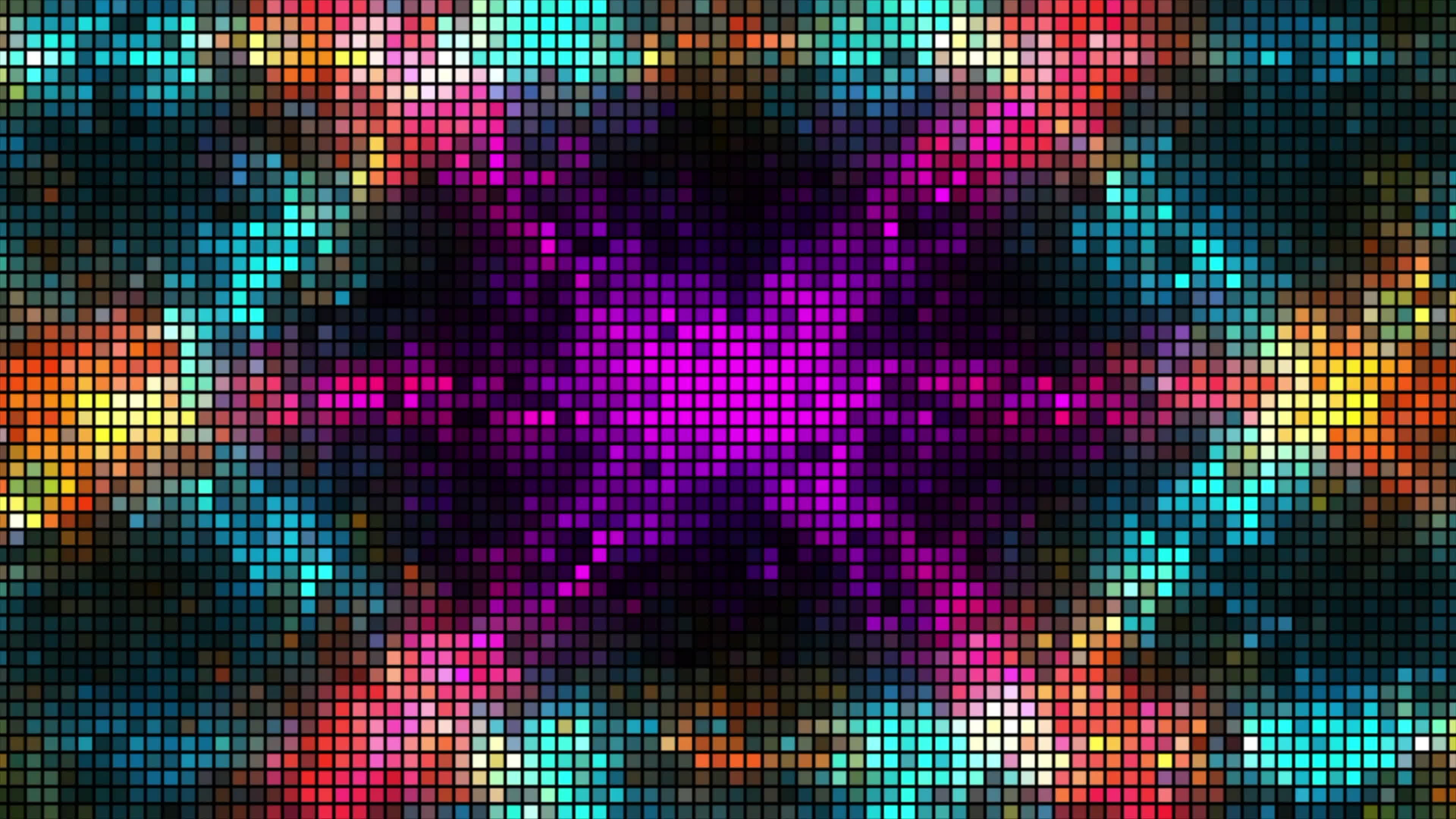 Hypnotic pattern of vibrating pixels. Motion. Pixels move to represent ...