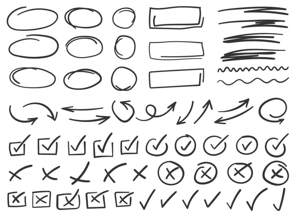Hand Drawn Checkbox Vector Art Icons And Graphics For Free Download