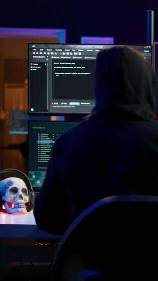 Vertical Hacker Codificação Em Desenvolvimento Zero Dia Explorar Indetectável De Antivírus