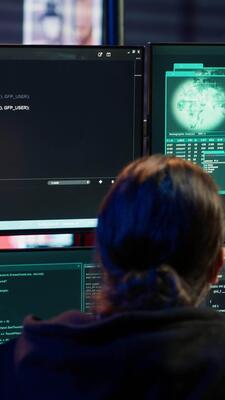 Hacking Screen Stock Video Footage for Free Download