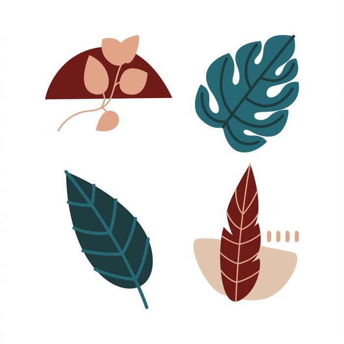 Boho Leaves Vector Art, Icons, and Graphics for Free Download