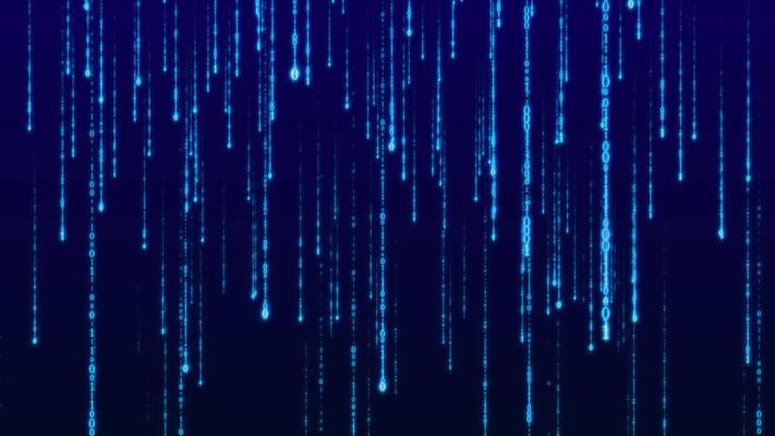 Binary Rain Background Stock Video Footage for Free Download