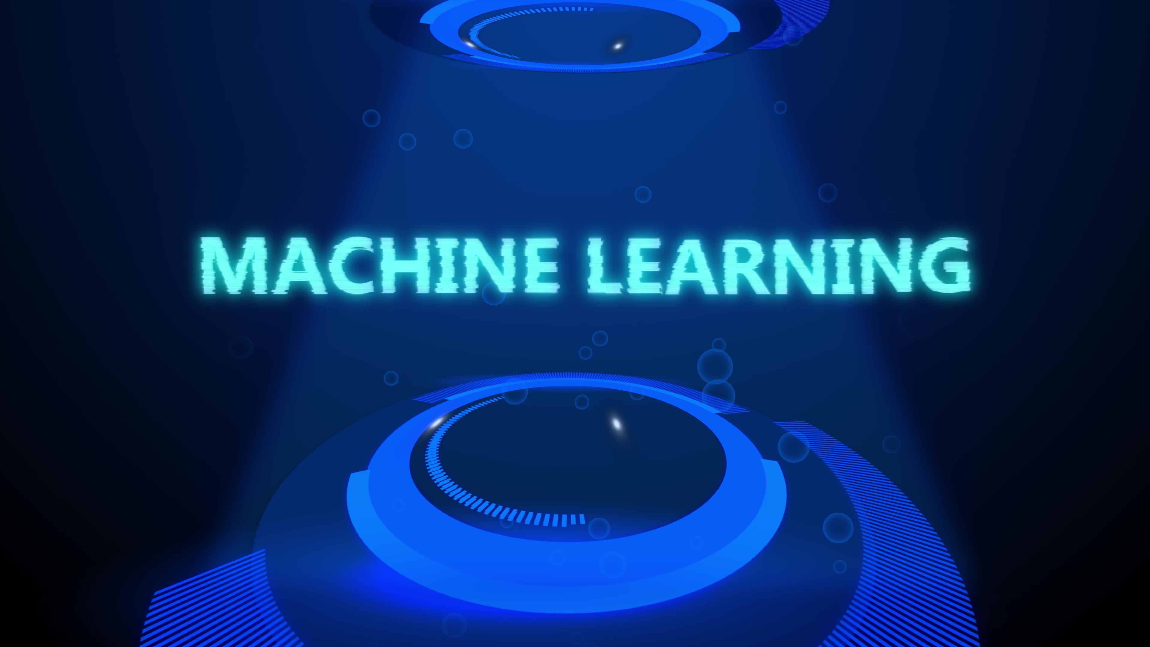 MACHINE LEARNING HOLOGRAPHIC TITLE WITH DIGITAL BACKGROUND 45707334 ...