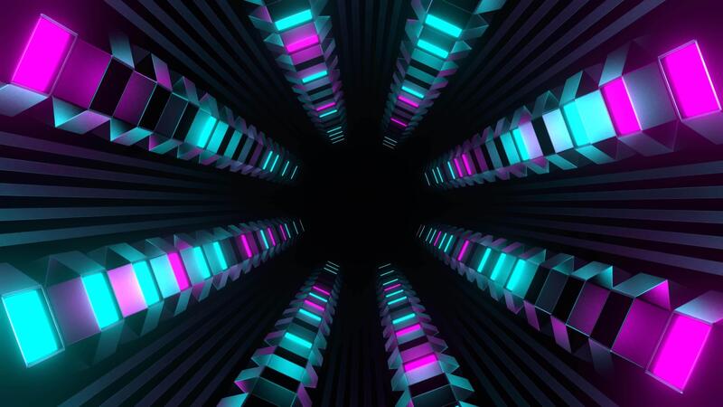 Cyan And Pink Strobe Tunnel With Reverse Rotation Background Vj Loop In 4k 45715247 Stock Video