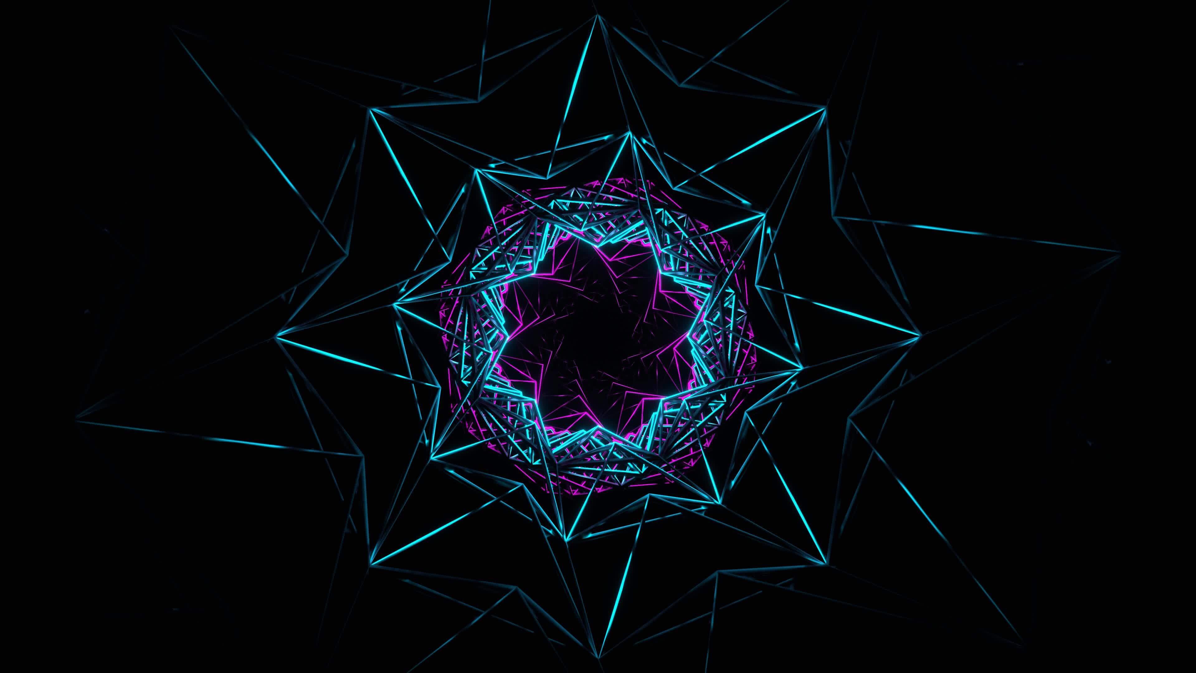 Cyan And Pink Glossy Movable Spiral Grid Background Vj Loop In 4k