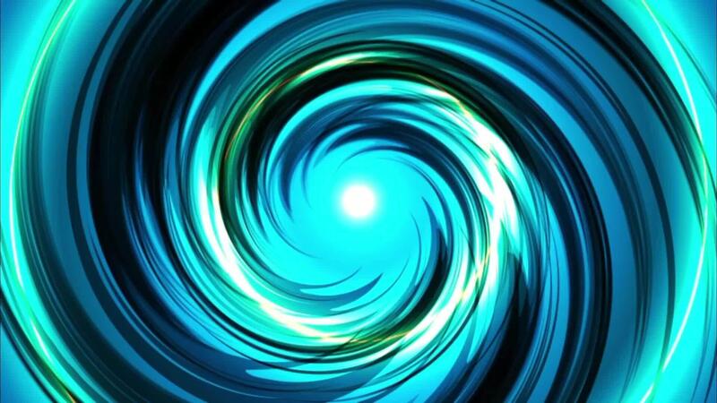 Animation hypnotizing looping background with blue swirl and spiraling ...