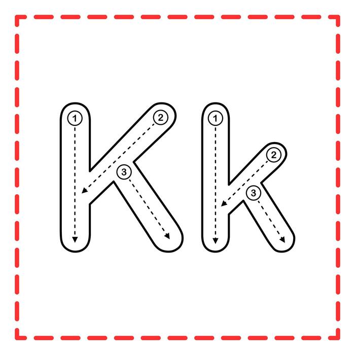 Trace Letter K Vector Art, Icons, and Graphics for Free Download