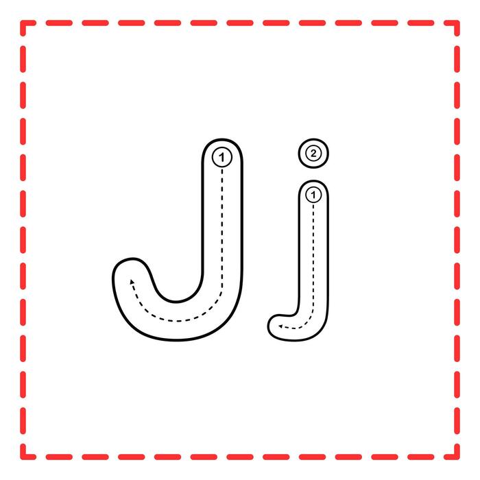Trace Letter J Vector Art, Icons, and Graphics for Free Download