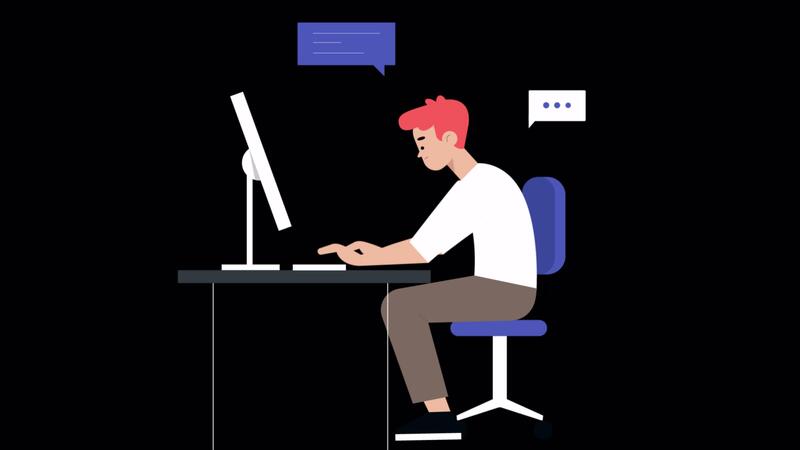 Computer Operator Animation Stock Video Footage for Free Download