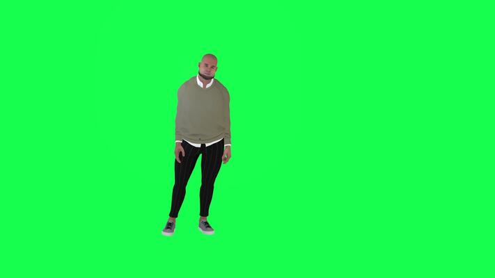 Man Standing Green Screen Stock Video Footage for Free Download