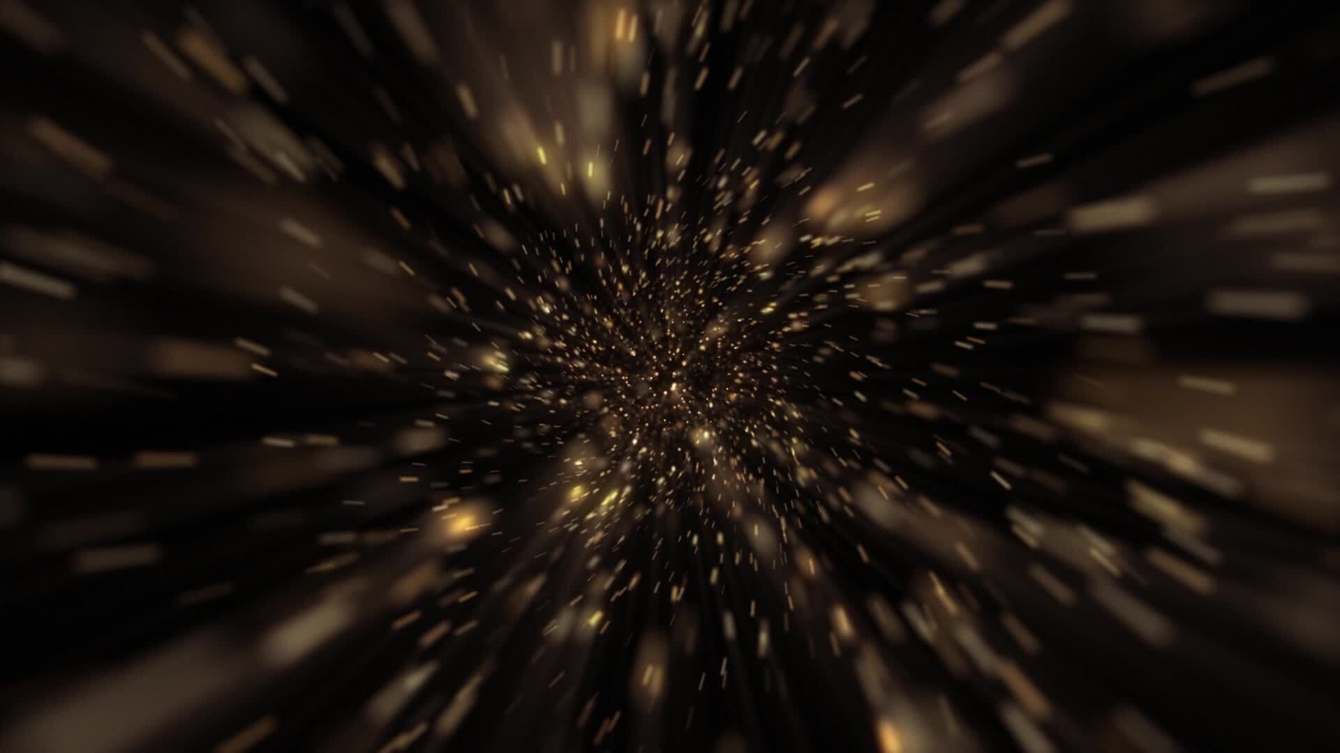 Cosmic interstellar hyperspace motion background animation. Flying at warp speed through a ...