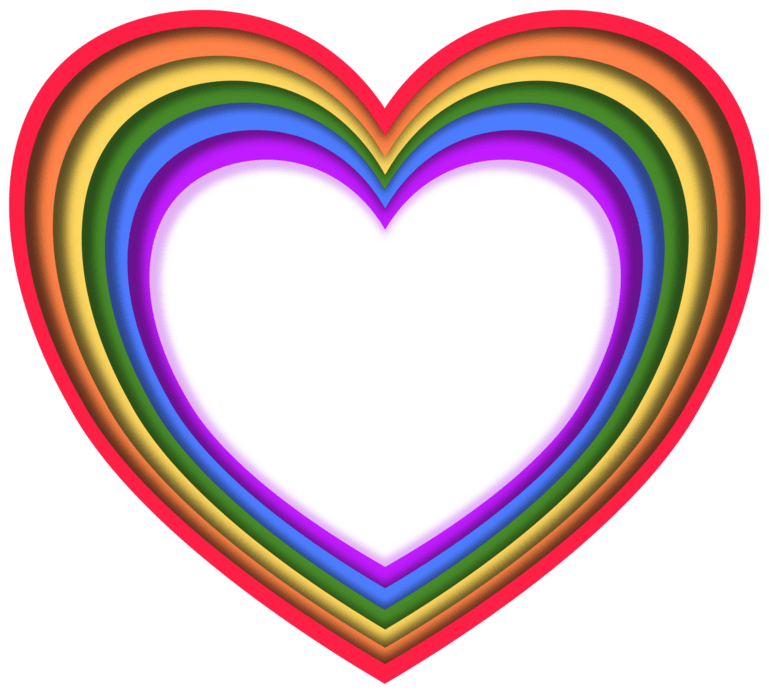 Rainbow Heart PNGs for Free Download