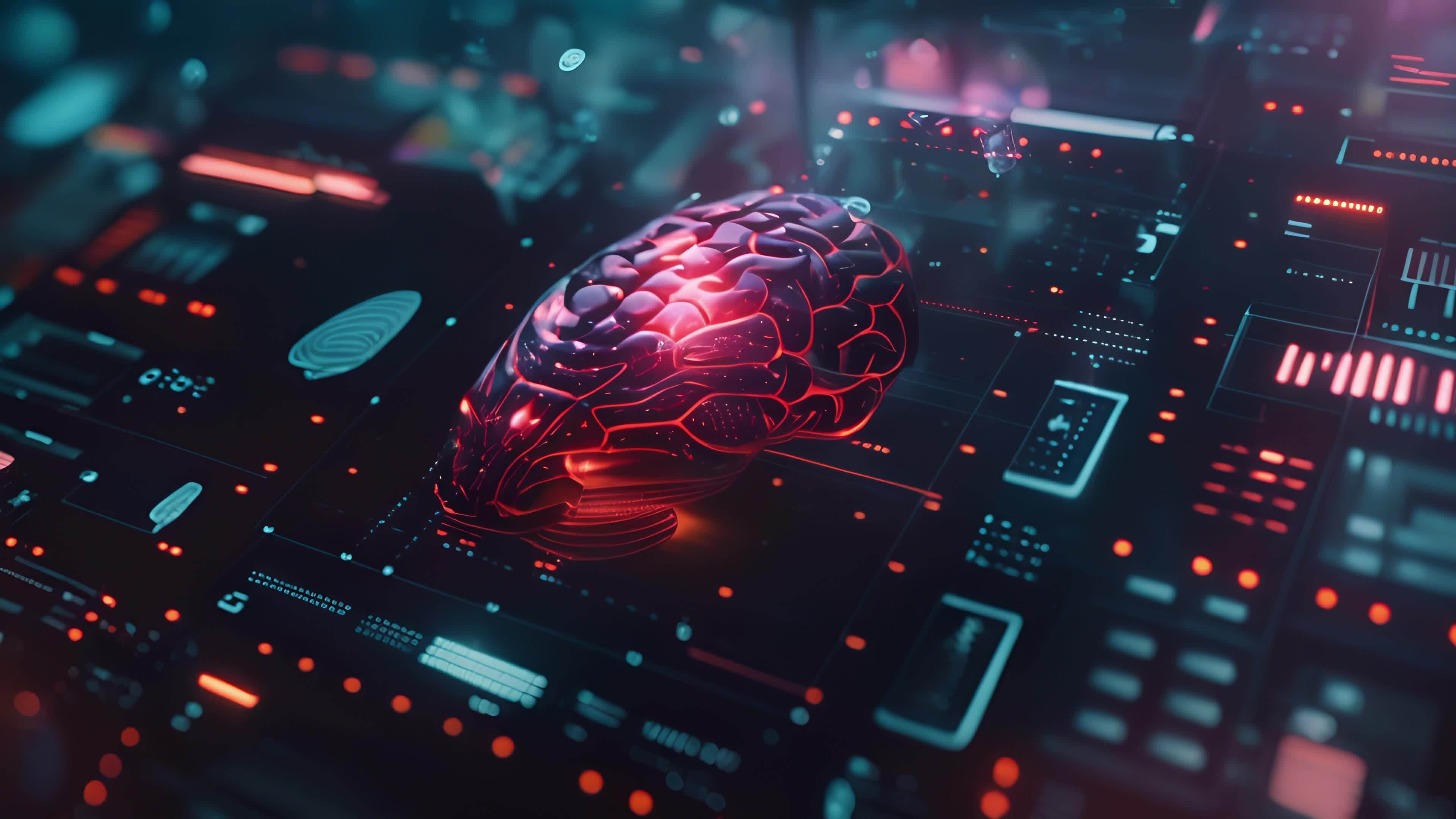 A closeup of the devices sensor monitoring and tracking the users brain ...