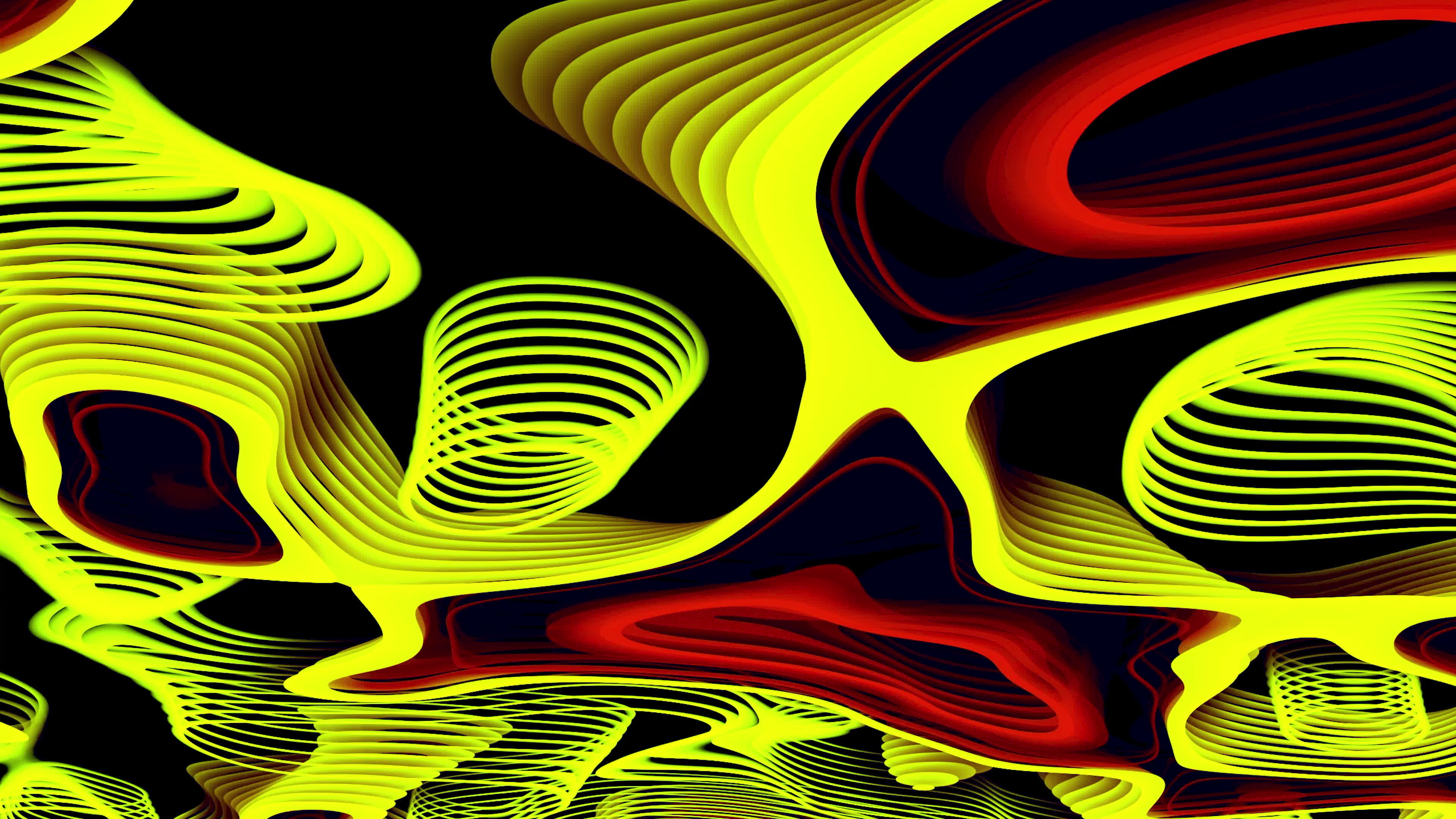 Futuristic animation with topographic lines. Design. Holographic spots of lines in cyberspace ...