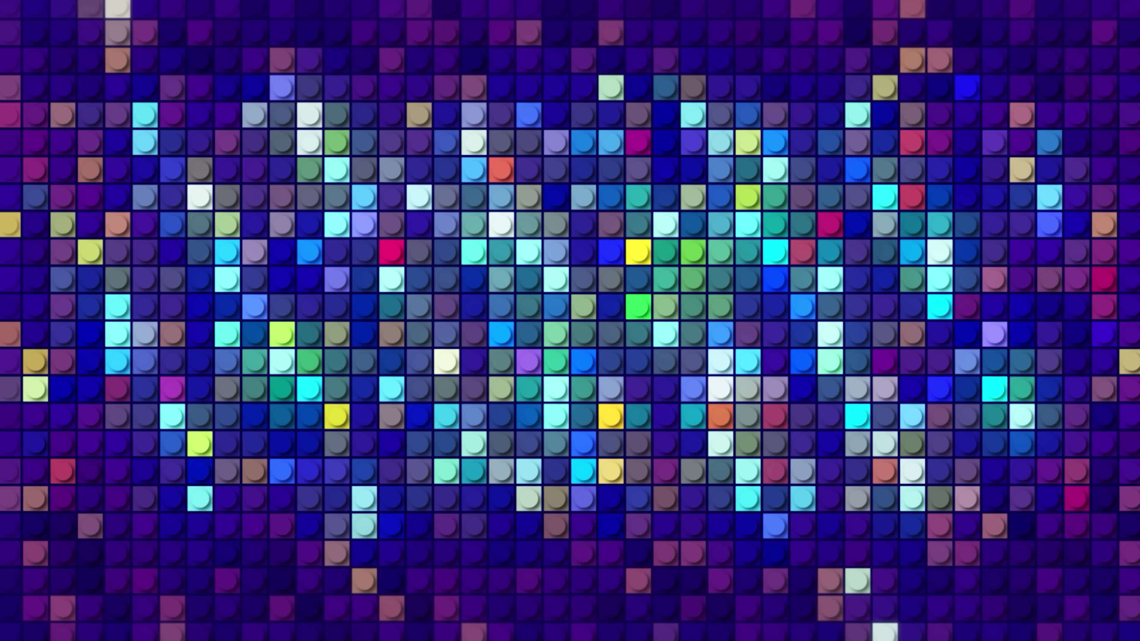 Technology blue digital noise background, a wall of colorful particles, seamless loop. Motion ...