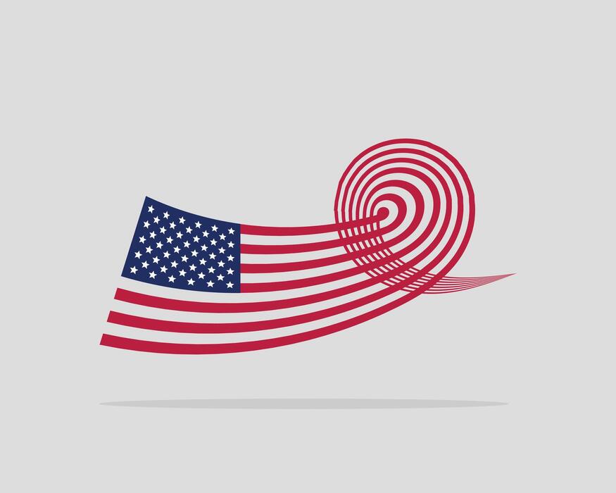 American Flag Blowing Vector Art, Icons, and Graphics for Free Download
