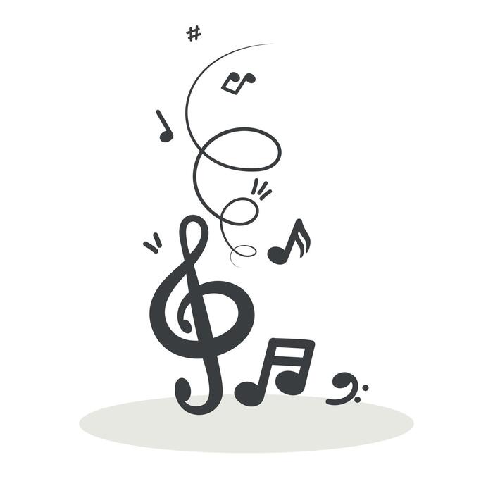 Musical Notes Cartoon Drawing Vector Art, Icons, and Graphics for Free ...