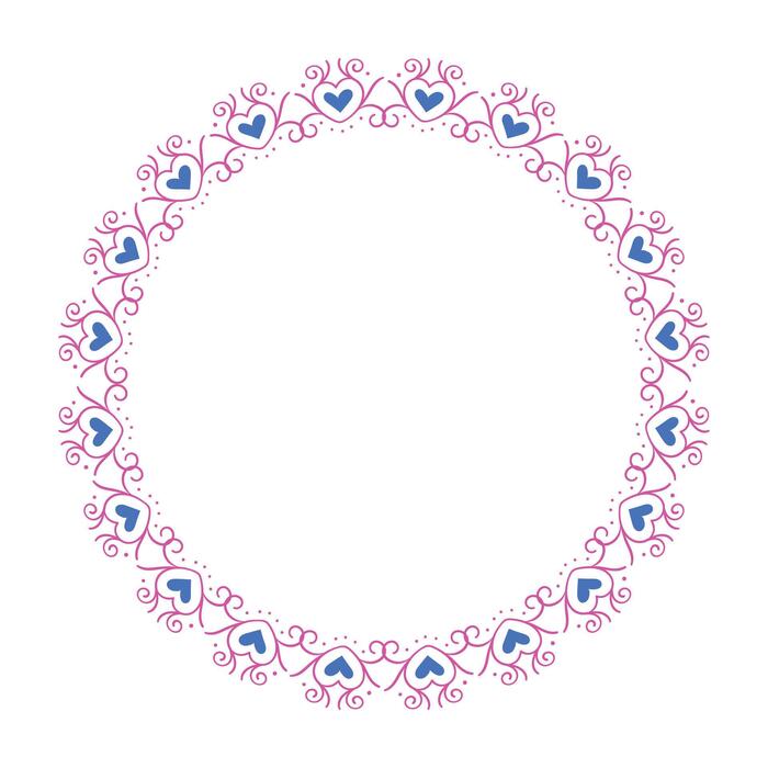 Heart Circle Border Vector Art, Icons, and Graphics for Free Download