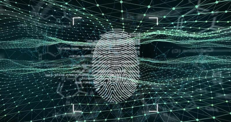 Fingerprint scan animation. Biometric identification scanning footage 45905049 Stock Video at ...