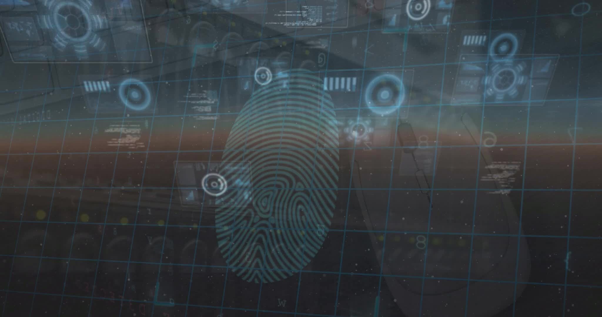 Fingerprint scan animation. Biometric identification scanning footage 45905069 Stock Video at ...