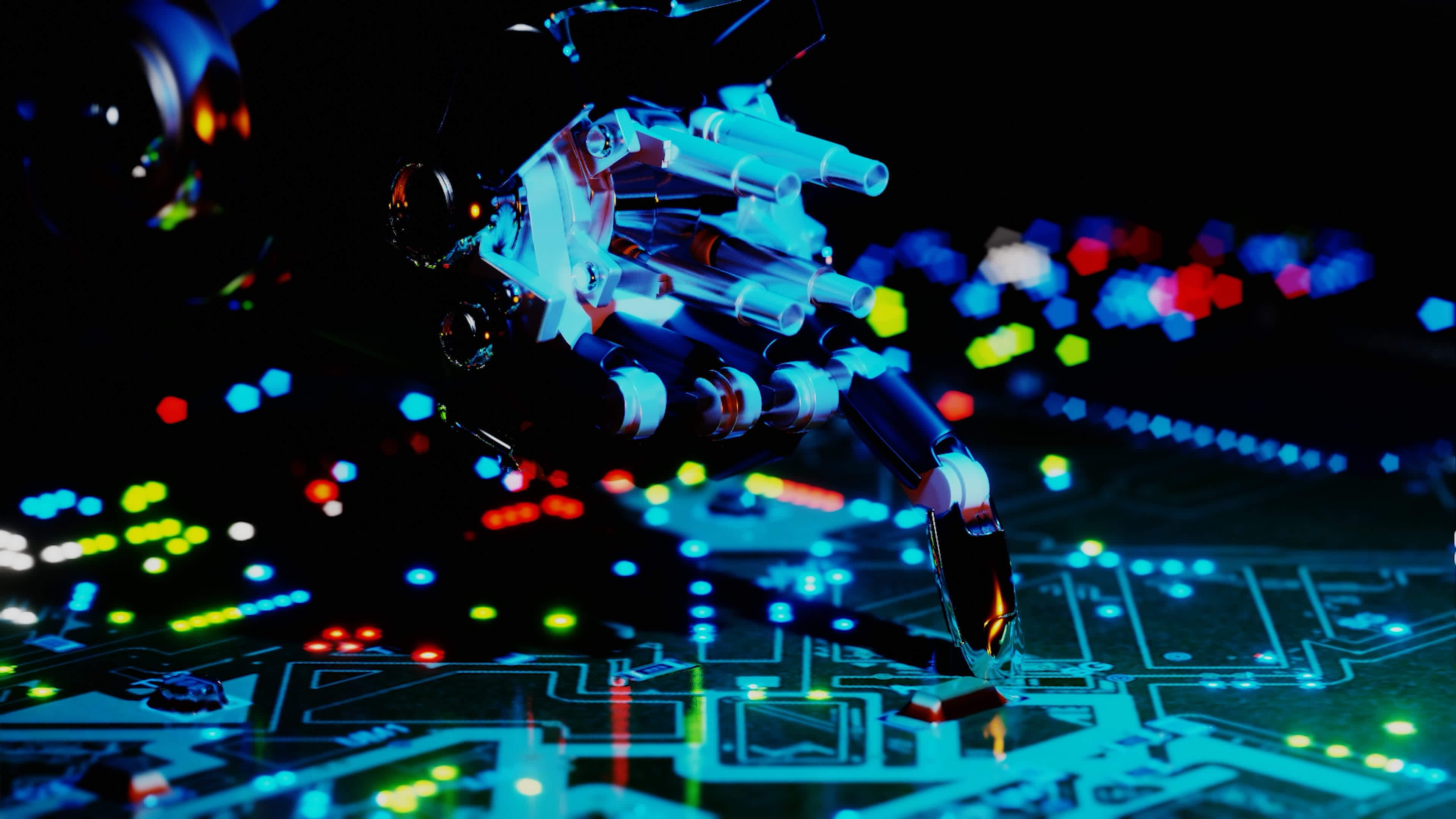 Robotic Computer Stock Video Footage for Free Download