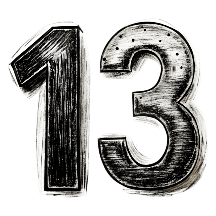 Number 13 PNGs for Free Download