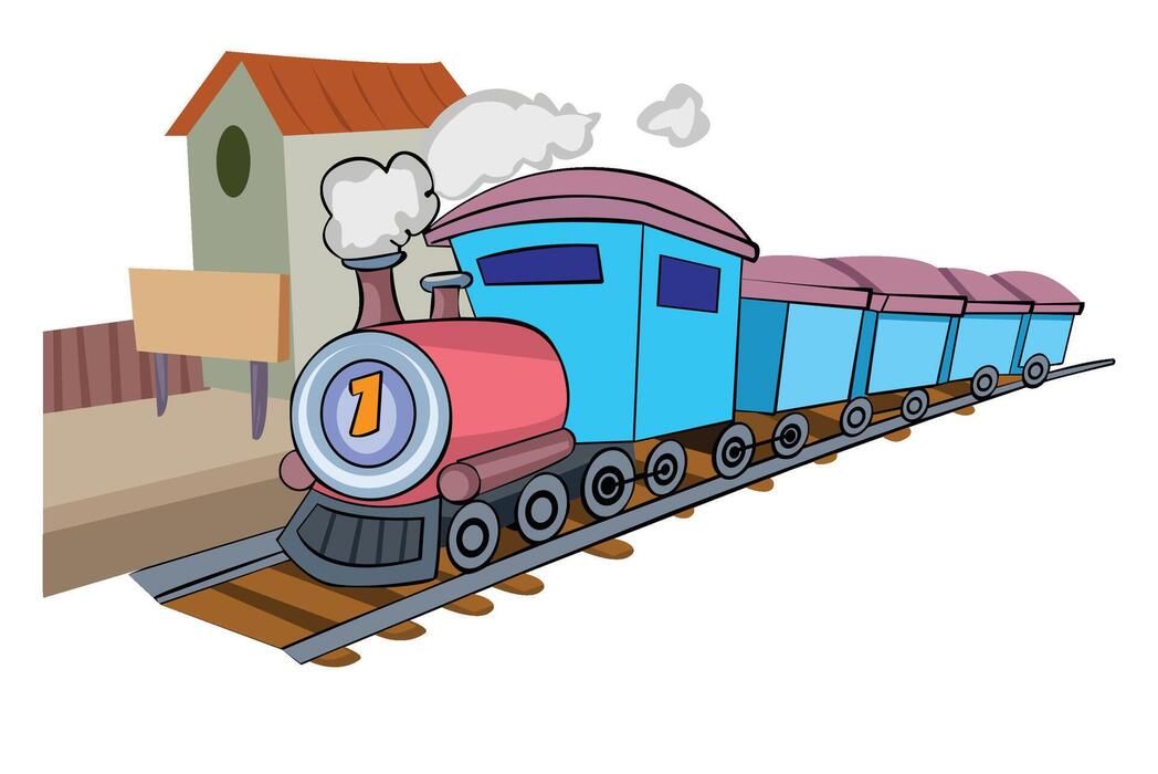 Cartoon Train Vector Art, Icons, and Graphics for Free Download