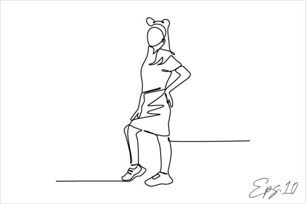 Continuous Line Drawing Happy Vector Art Icons And Graphics For Free Download