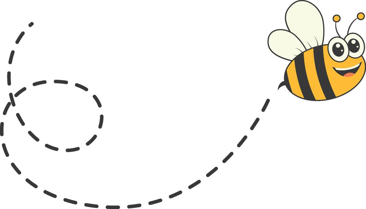 Bee Trace Vector Art, Icons, and Graphics for Free Download