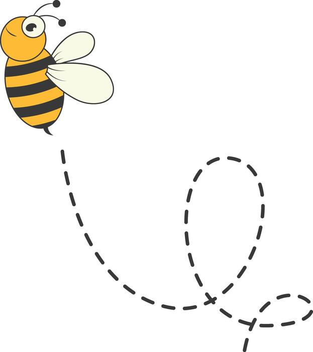 Bee Trace Vector Art, Icons, and Graphics for Free Download