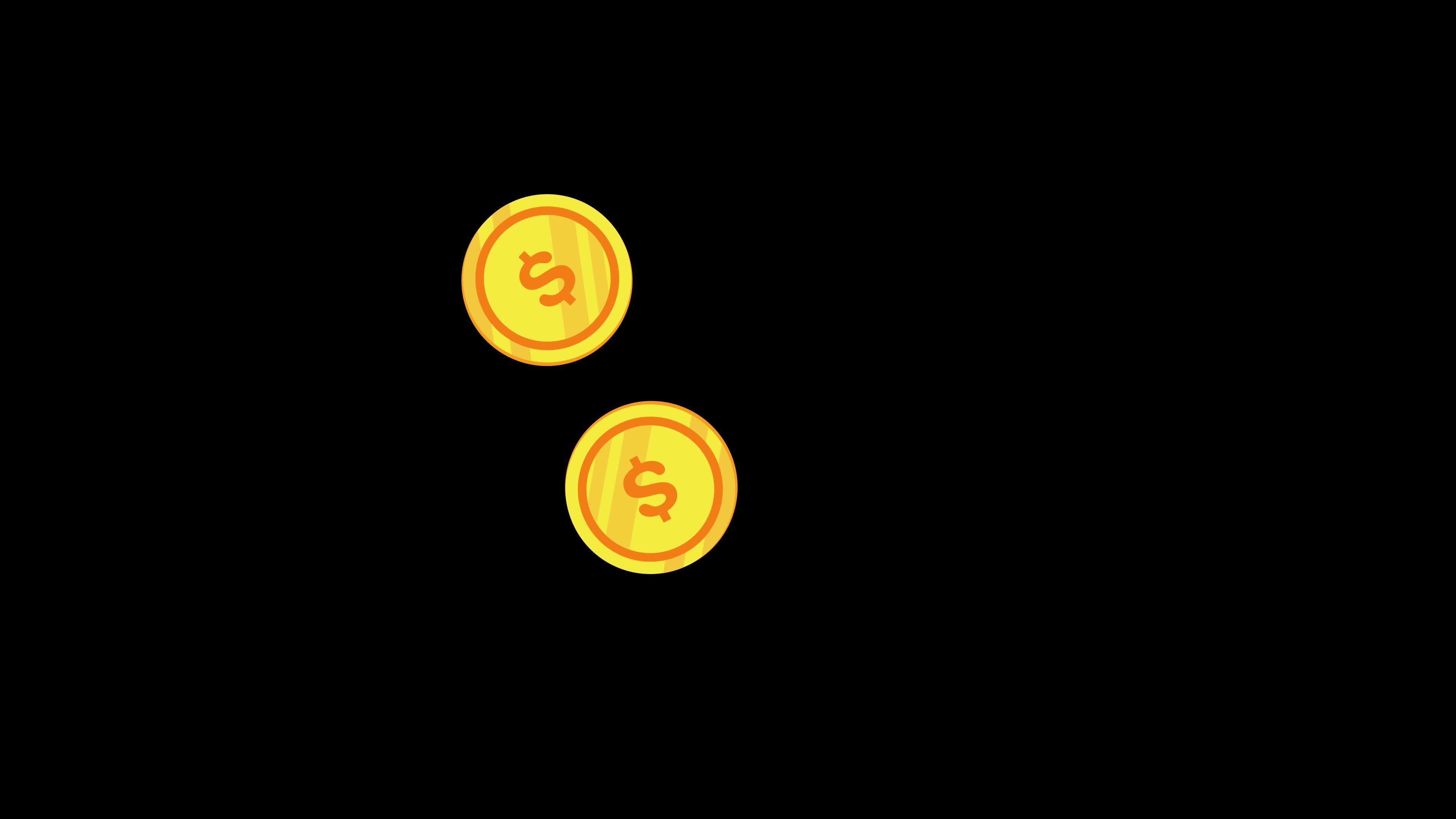 Animation of coins flying, Animation of gold coins, financial and ...