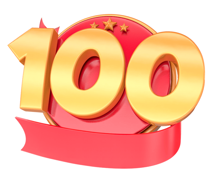 Number 100 PNGs for Free Download