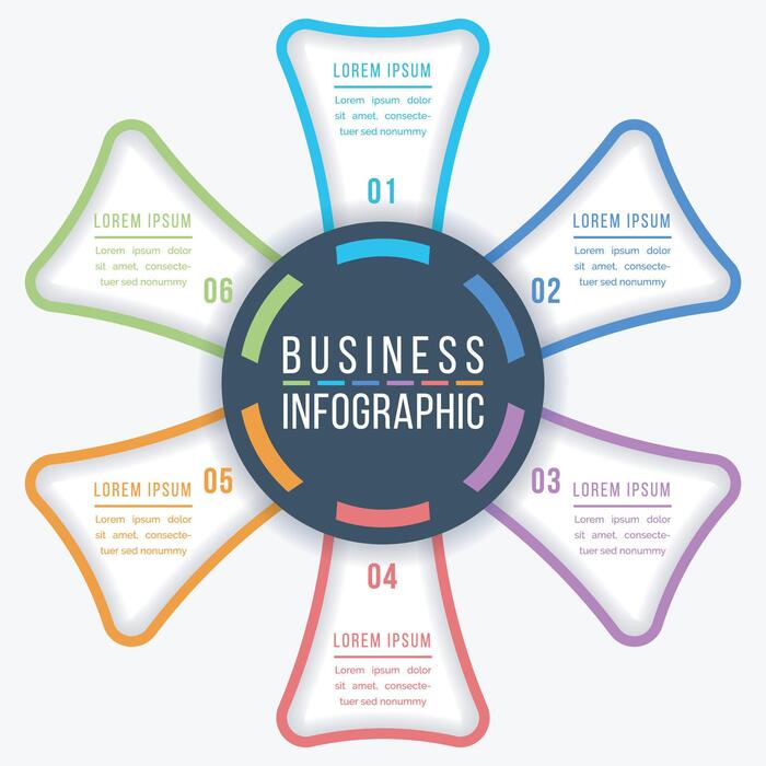 6 Point Infographic Information Vector Art, Icons, and Graphics for ...