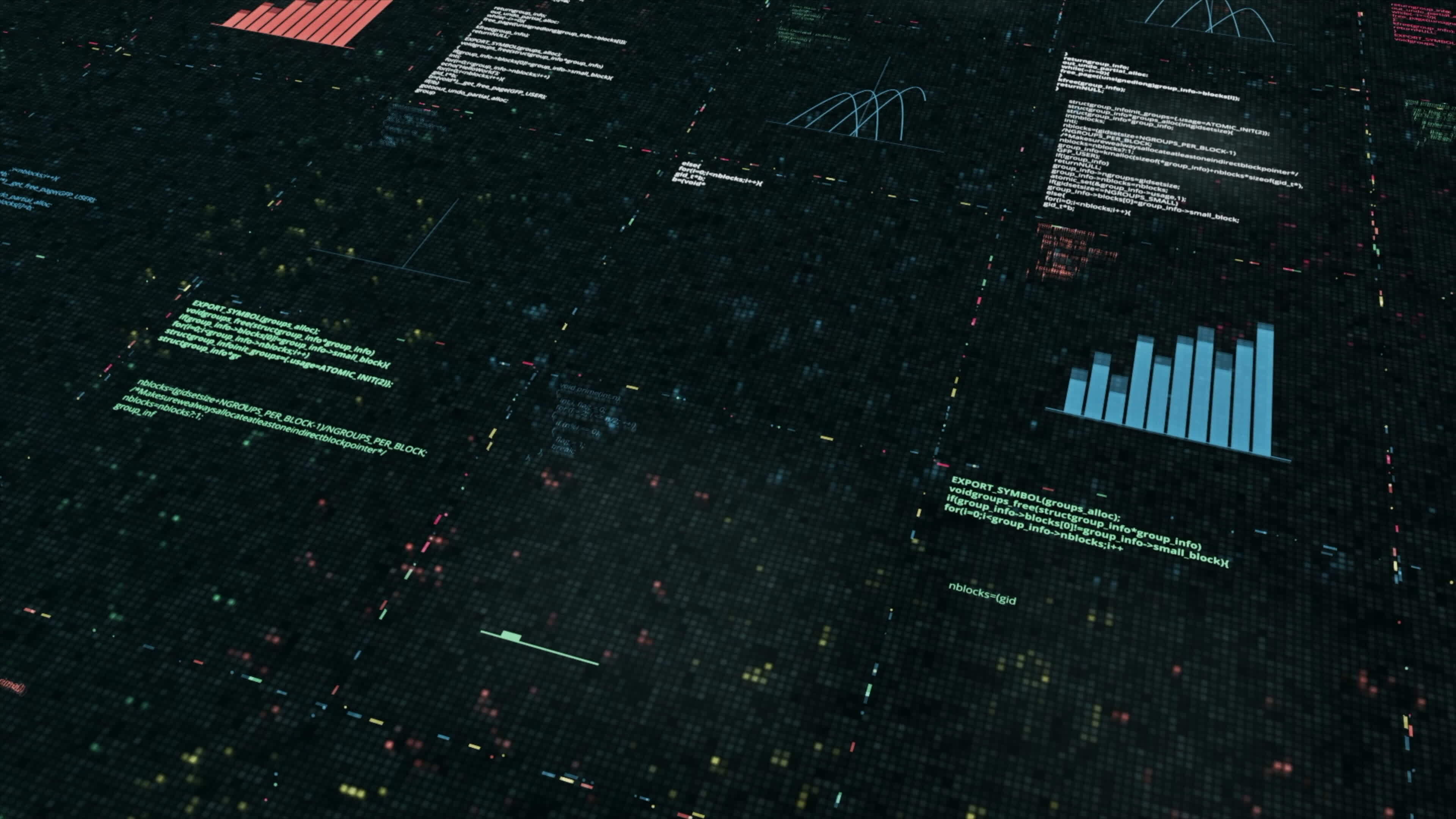 Digital cyberspace with data analysis process, high tech concept ...