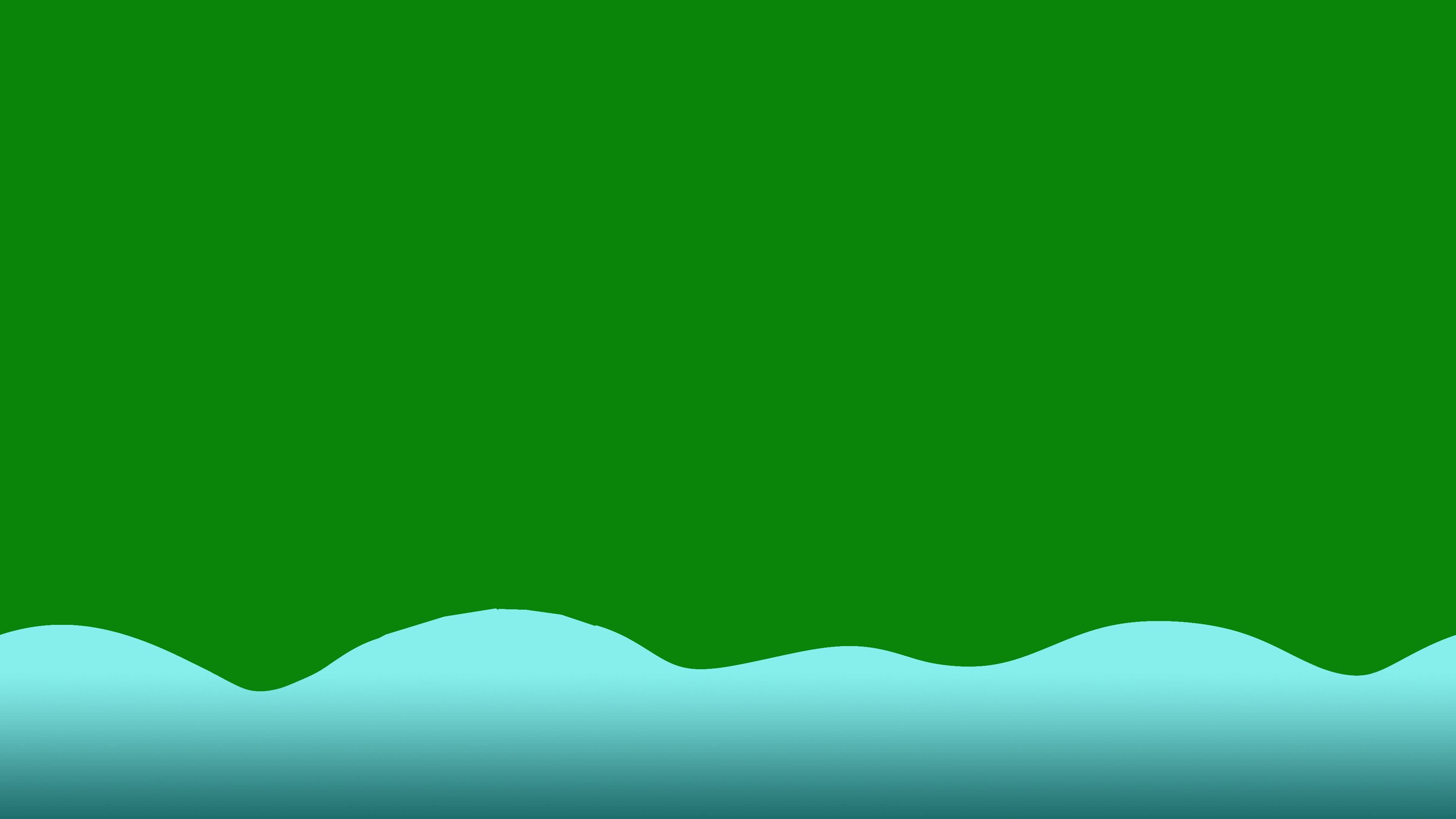 Looping Animated Cartoon sea waves on green background. Moving water ...