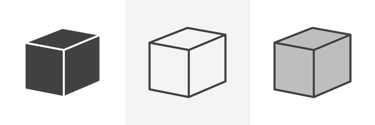 Cube Outline Vector Art, Icons, and Graphics for Free Download